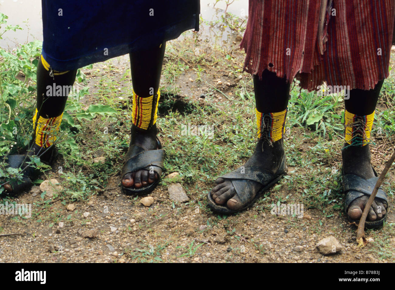 Leg decoration used by various tribes in the Lower Omo valley region of ...