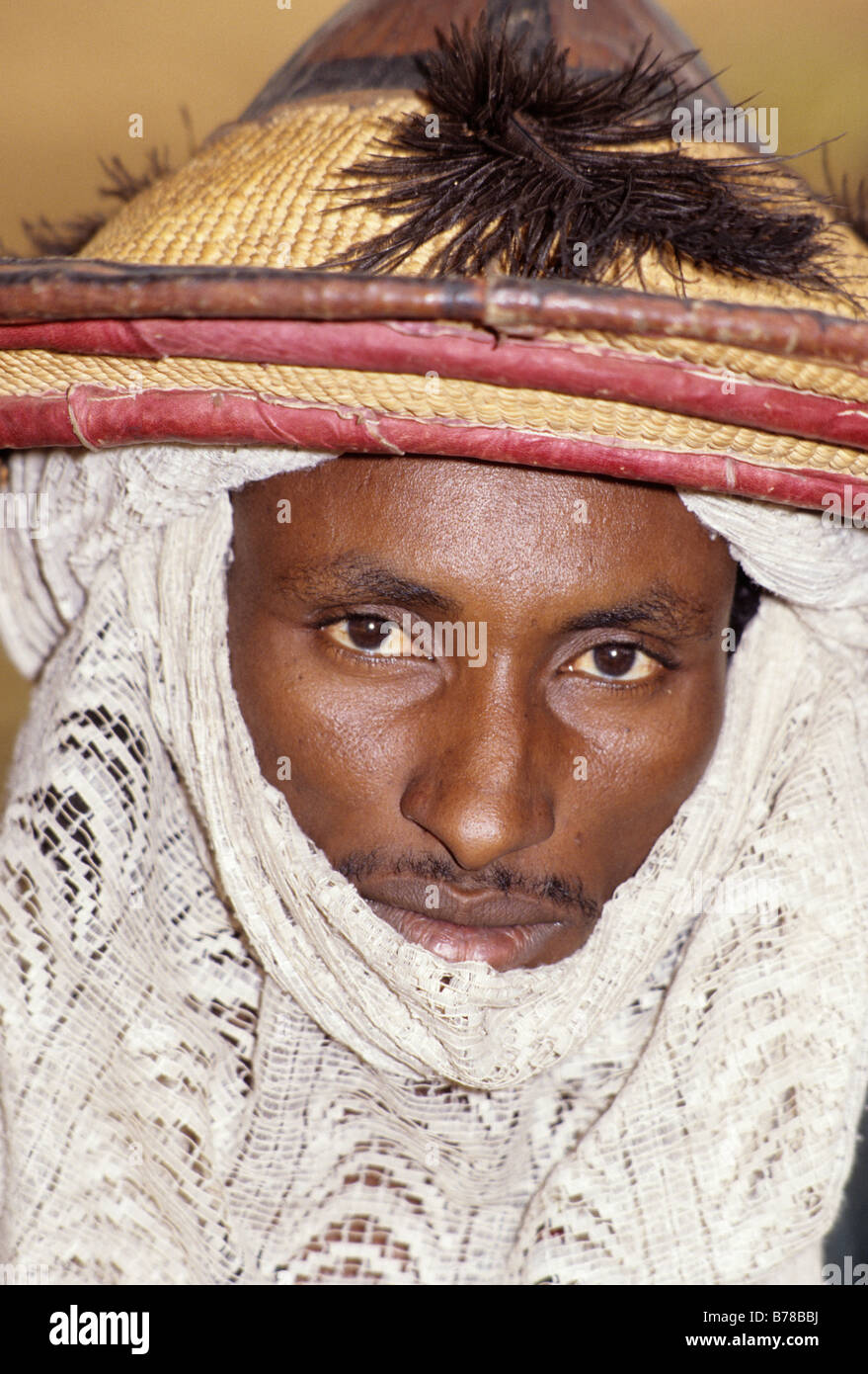Ballayara, Niger. A Fulani Man wearing a Typical Fulani Hat Stock Photo ...