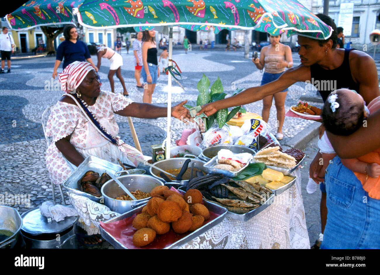 bahia food stall salvador de bahia, brazil Stock Photo - Alamy
