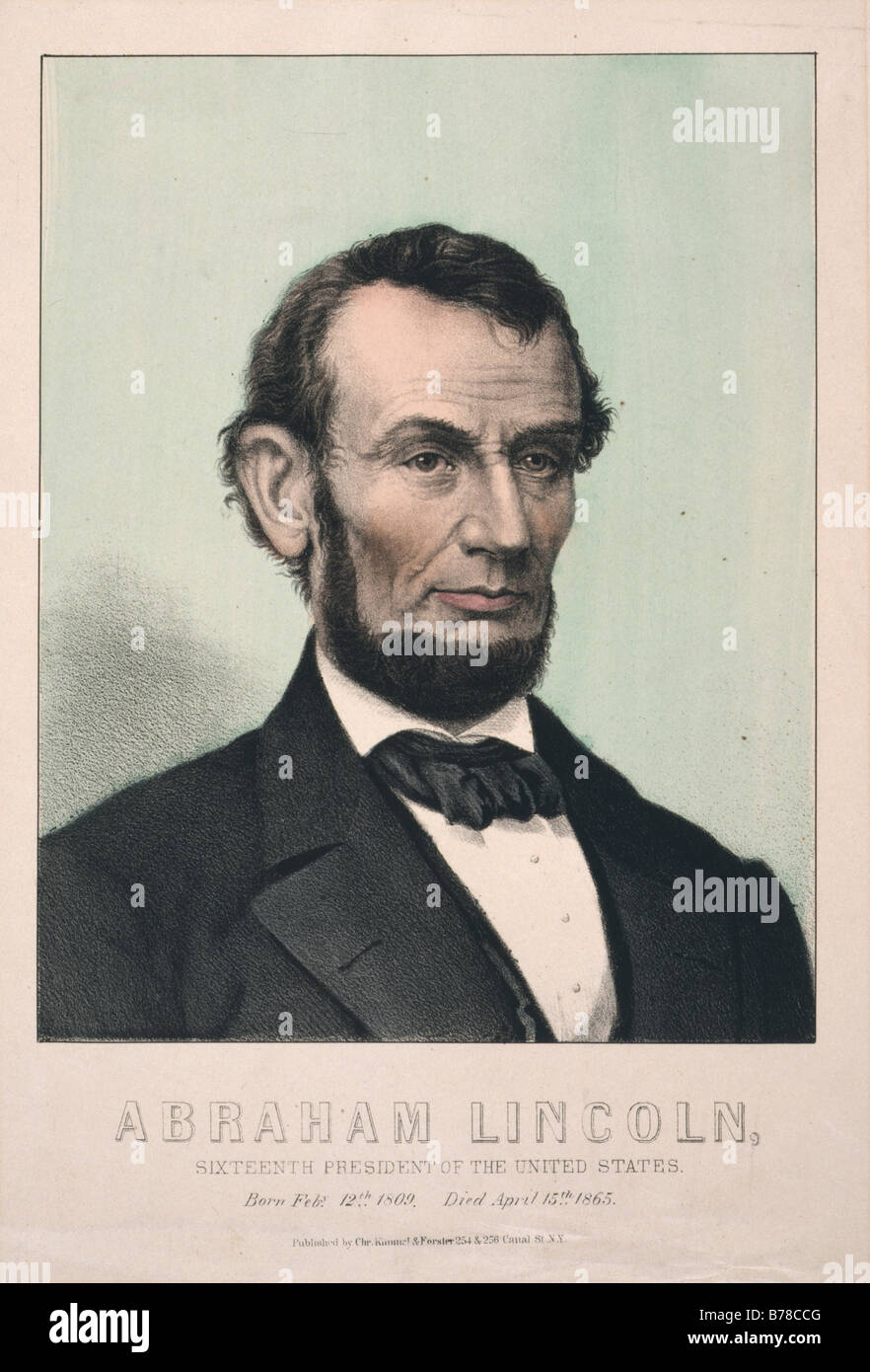 Abraham Lincoln 1809 1865 16th President of the United States Stock ...