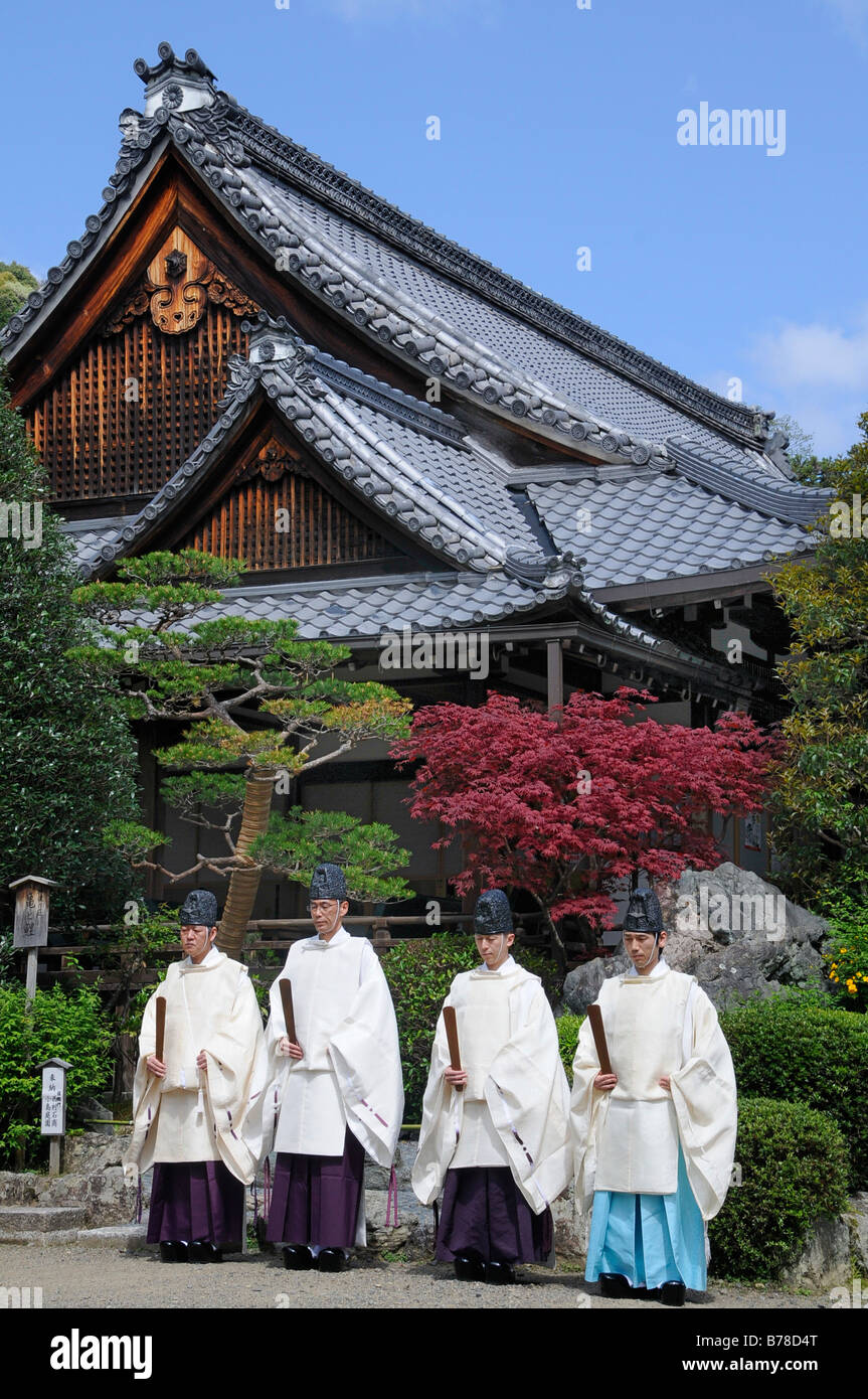 Priests preparing for devotion, Matsuri Shrine Festival of the Matsuo ...