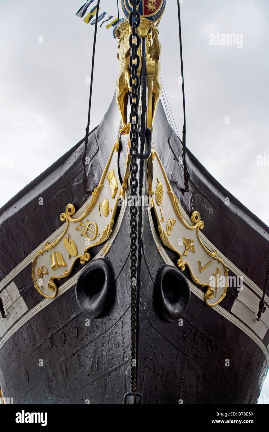 Bow of the Great Britain museum ship in Bristol, England, Great Britain ...