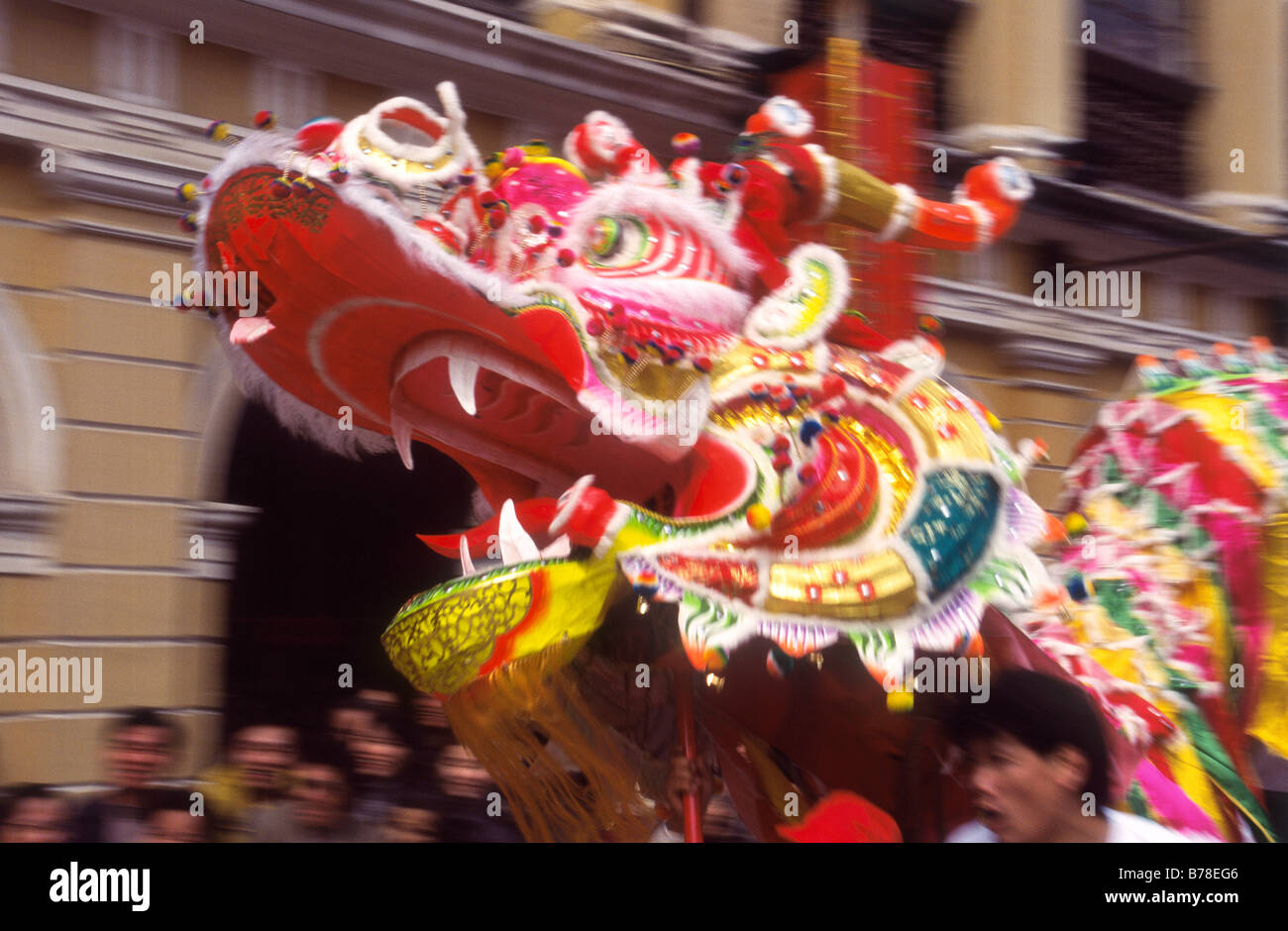 China,Macau,Chinese Dragon Dancing Stock Photo - Alamy