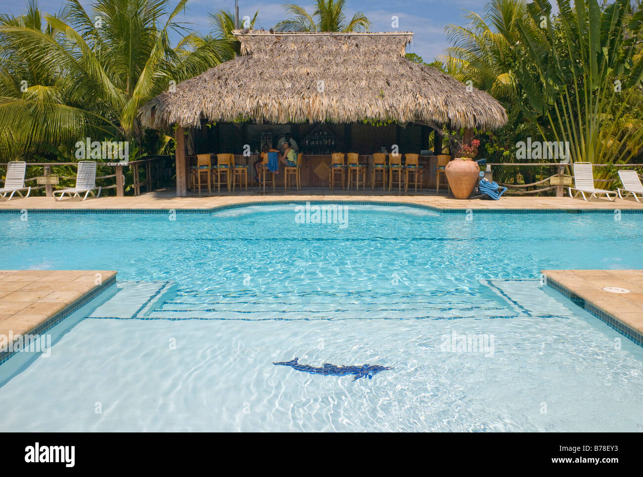 Pool, Hotel Anthony's Key Resort, Roatan, Honduras, Central America ...