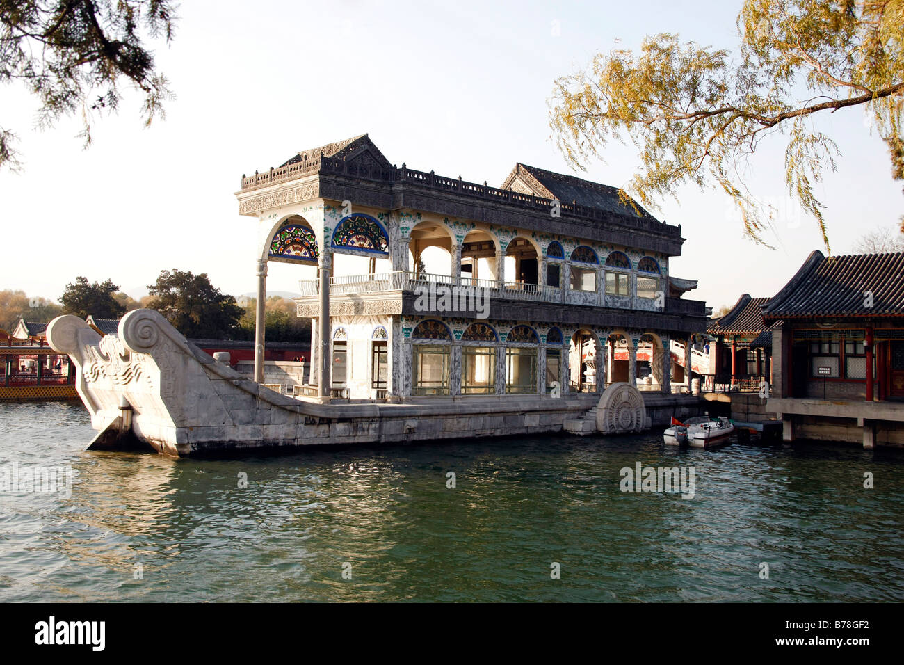 Marble boat, Summer Palace, Peking, China, Asia Stock Photo - Alamy