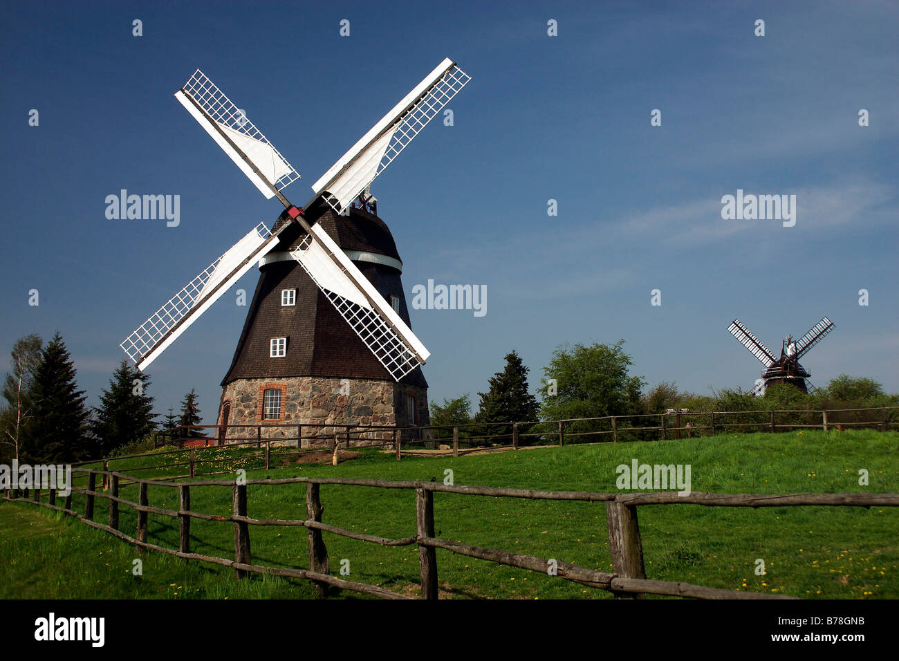 Dutch windmill on the Muehlenberg, Woldegk, Mecklenburg-Western ...