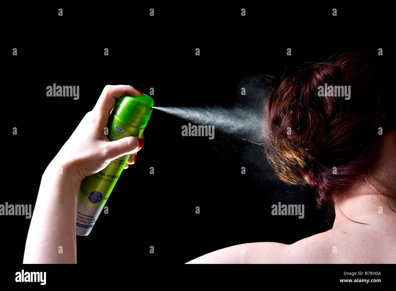 Hairspray Bottle Spraying