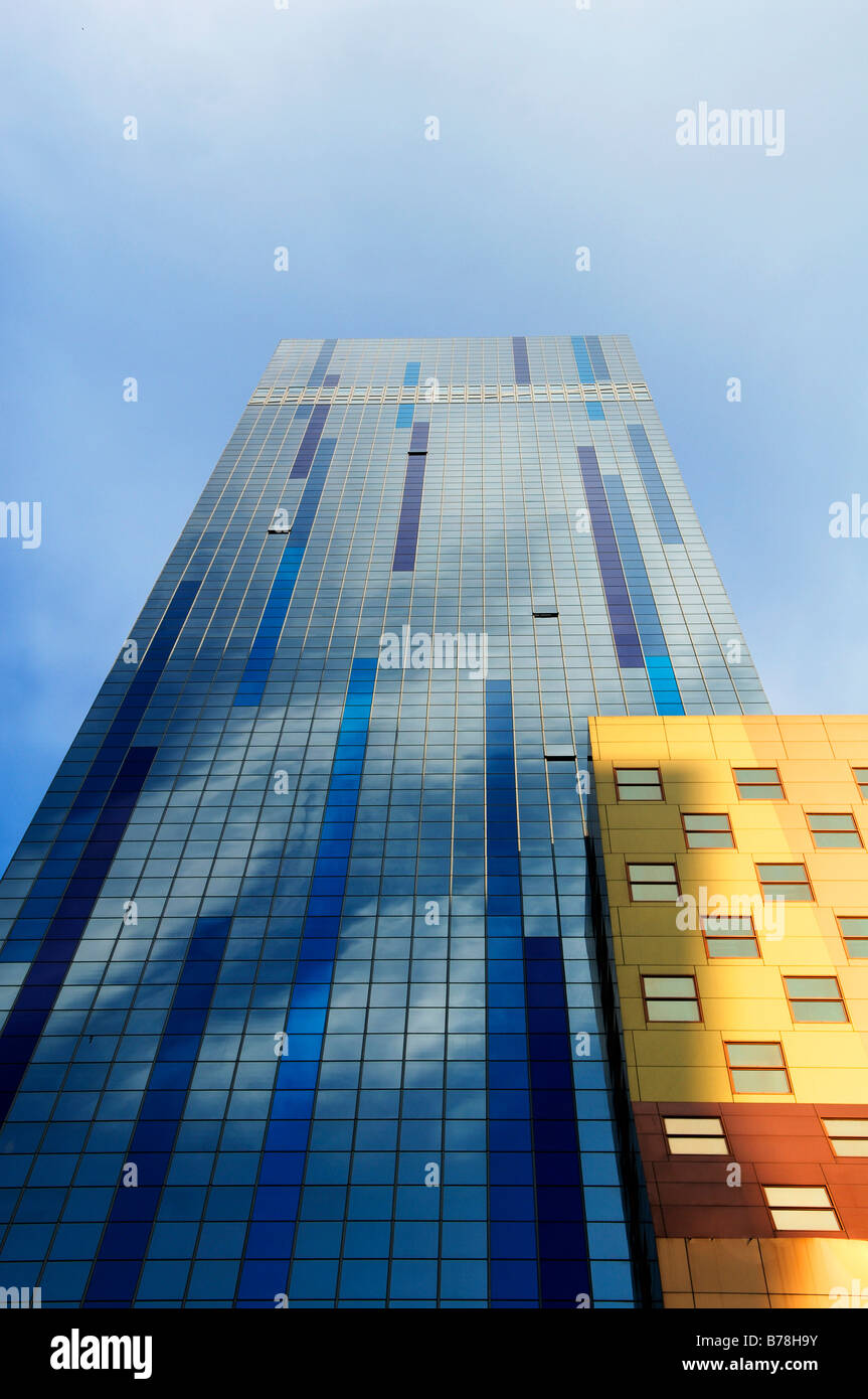 Skyscrapers with colourful facades, New York City, USA Stock Photo - Alamy