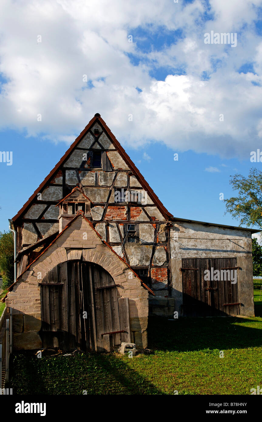 Old Frankish half timbered house with a detached house for baking ...