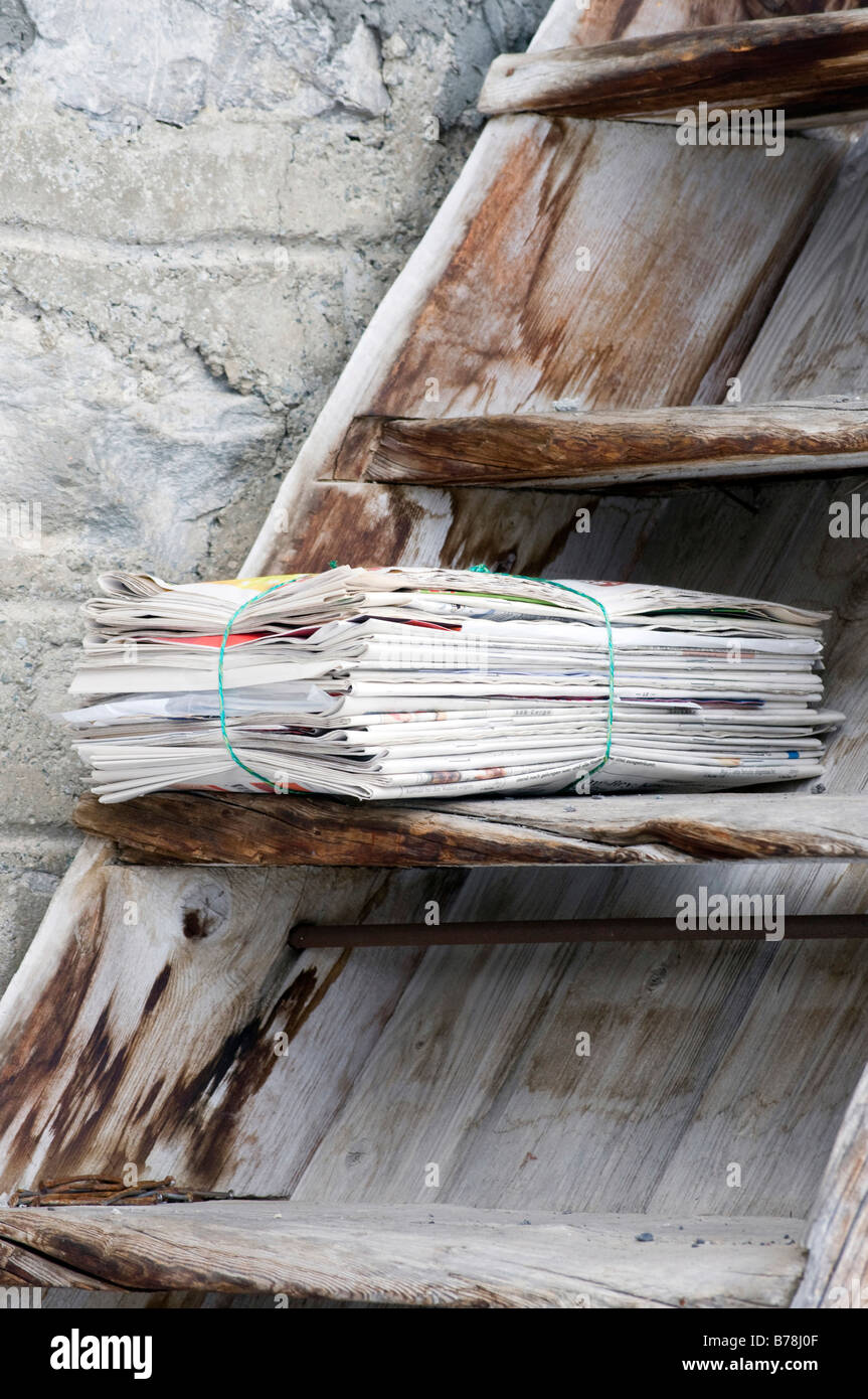 Newspapers stacked and bound hi-res stock photography and images - Alamy