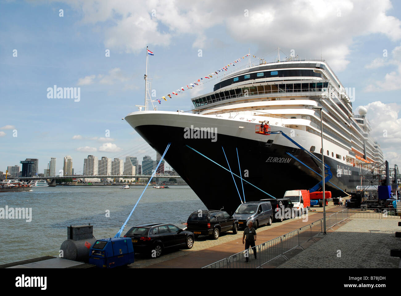 The new cruise liner MS Eurodam from Holland-Amerika-Lijn, HAL, at ...