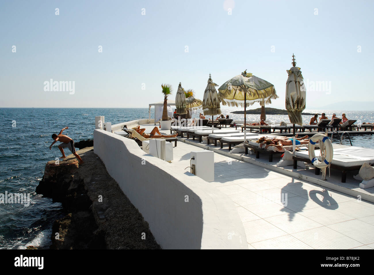 Purobeach Bar, Club on the coast of the Mediterranean Sea, Can Pastilla ...
