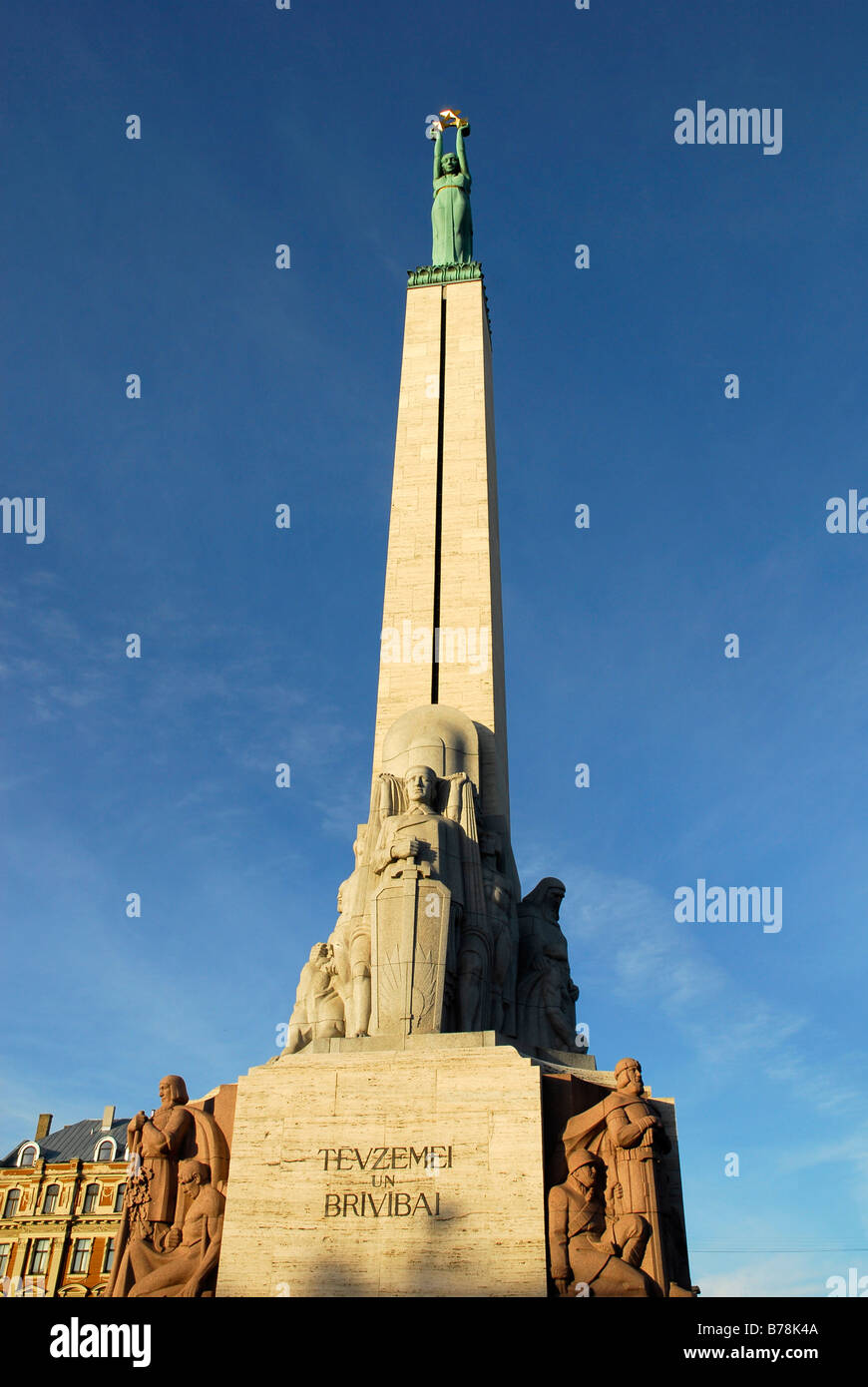 The girl Milda holding up 3 stars towards the sky, Monument, Statue of ...