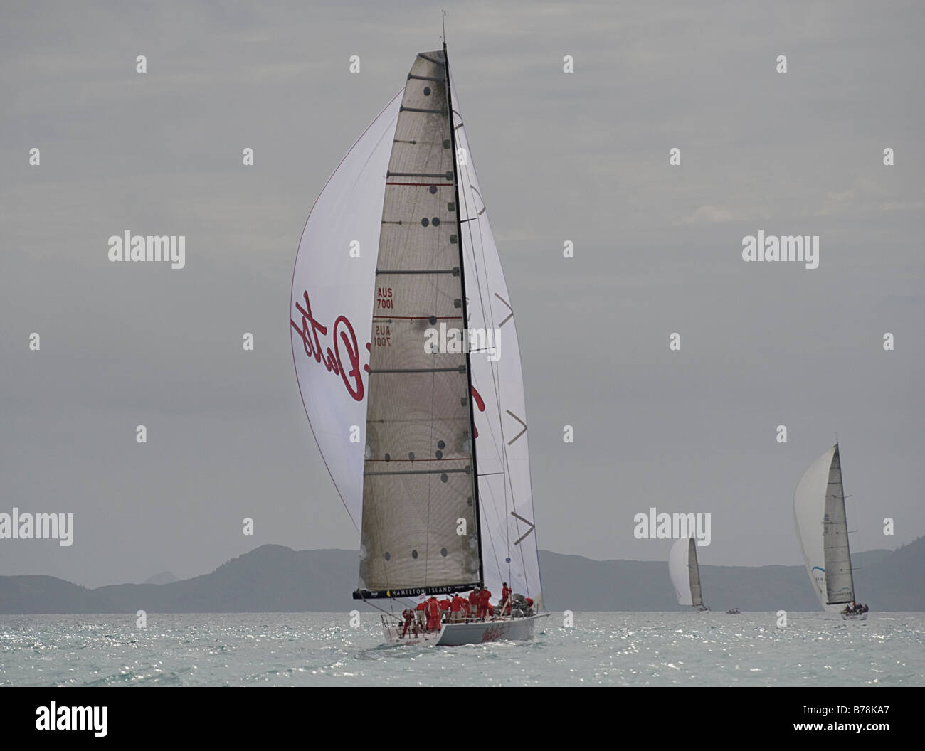 Bob Oatley's racing yacht Wild Oats sails in the Audi Hamilton Island ...