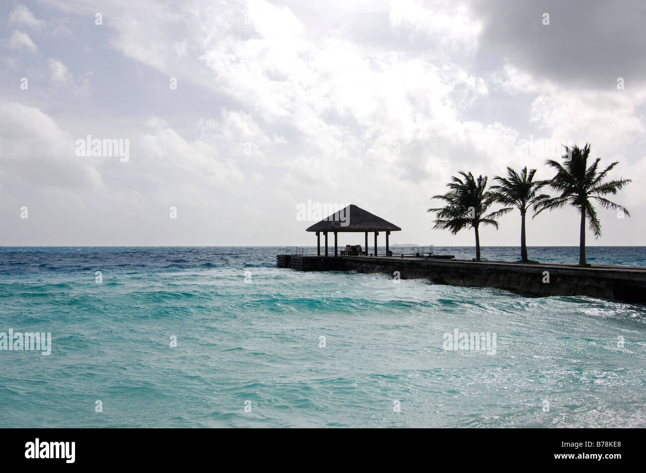 Jetty, Laguna Resort, The Maldives, Indian Ocean Stock Photo - Alamy