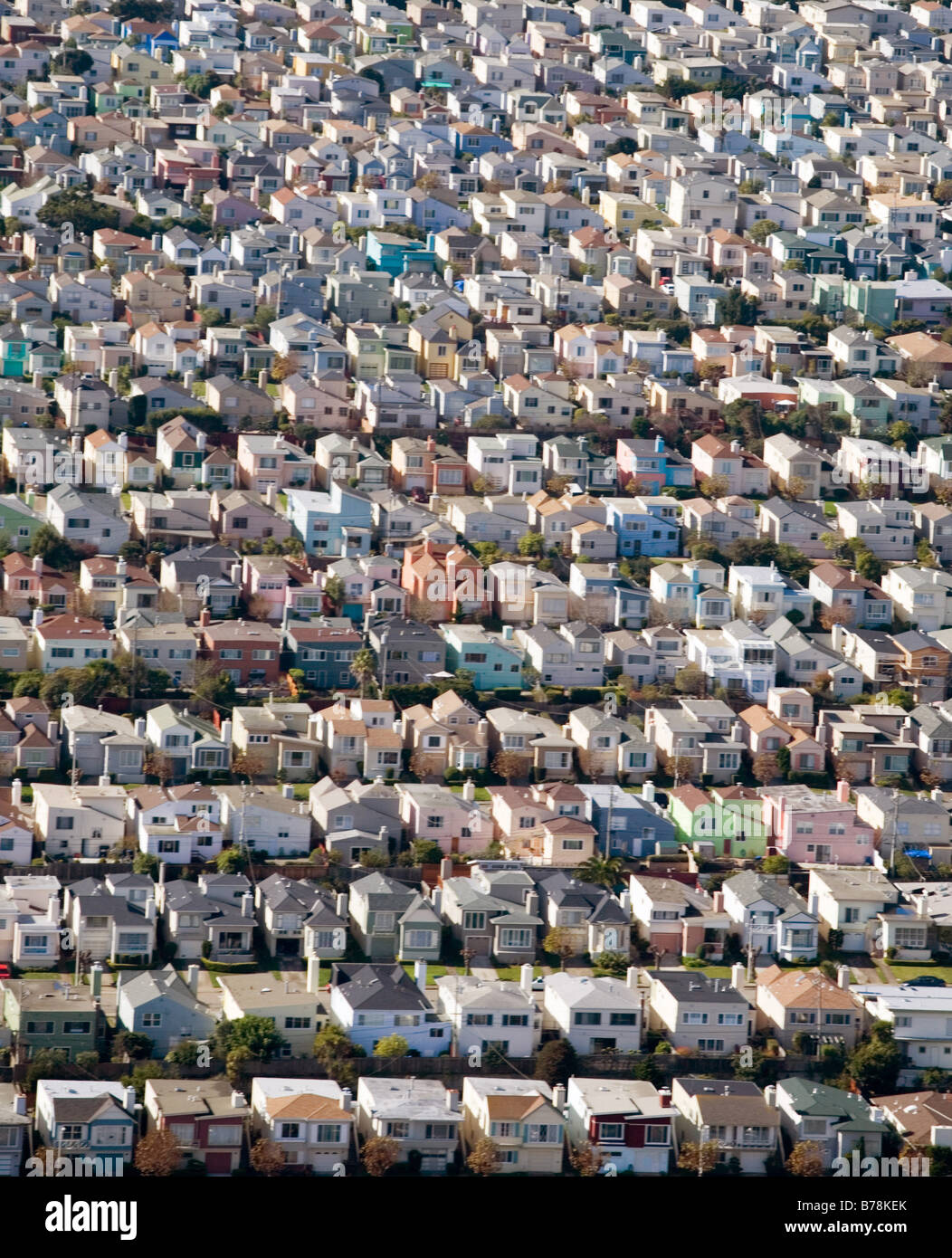 Crowded housing development Stock Photo - Alamy