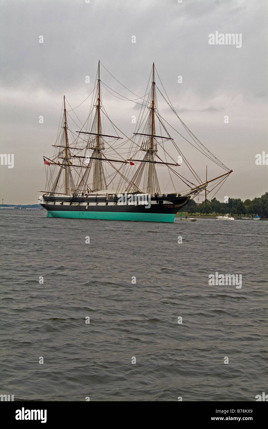 The USS Constellation in the Inner Harbor,Baltimore,Maryland Stock ...