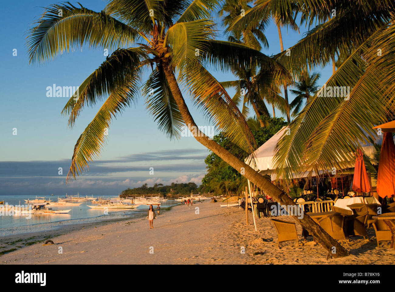 Early morning on Alona Beach, Panglao ,Central Visayas, Philippines ...