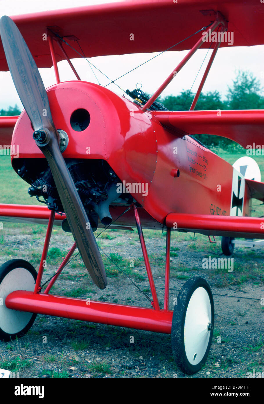 Close-up of a Fokker Tri-Plane used in World War 1 Stock Photo - Alamy