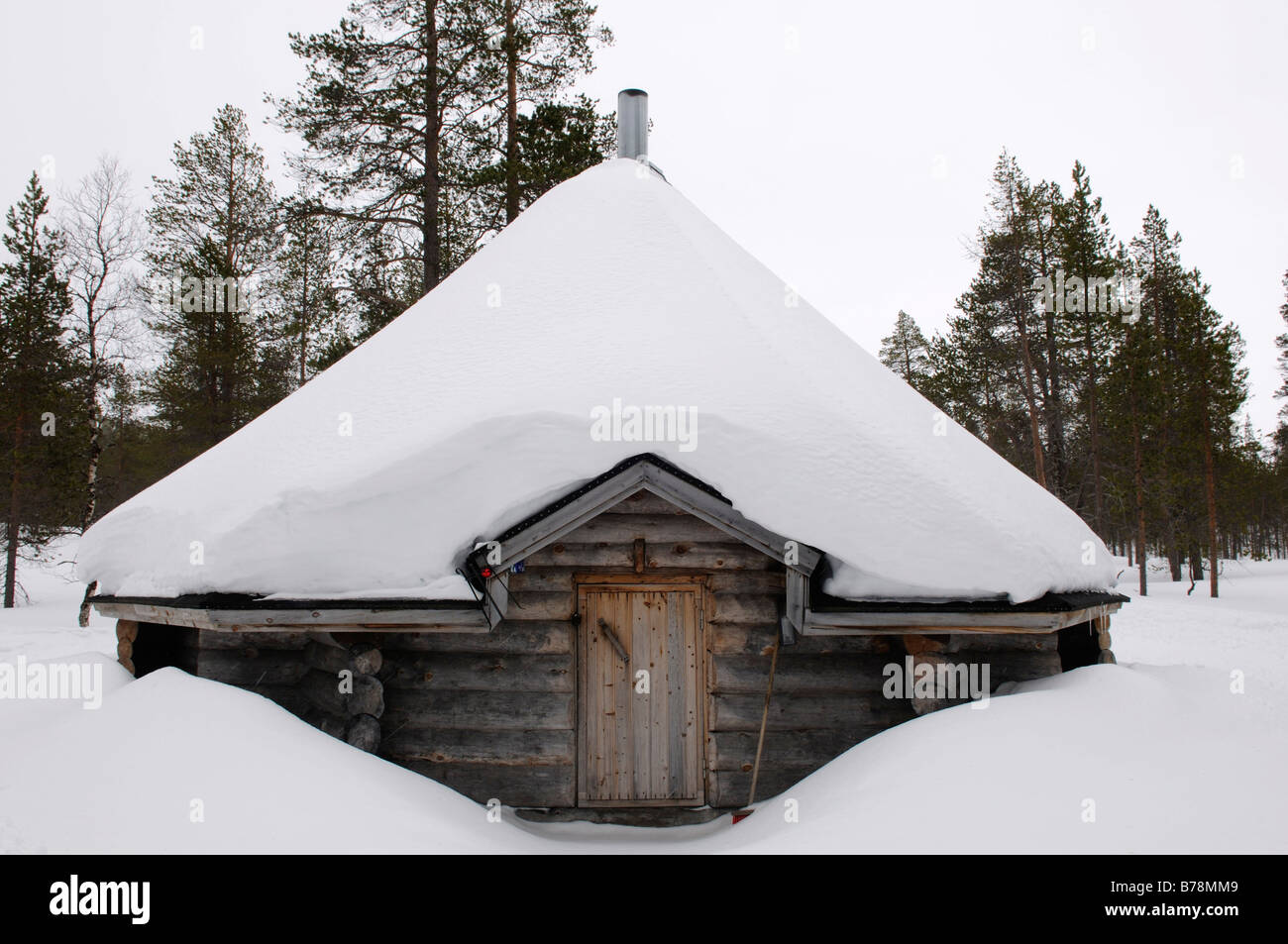 Kota, Sami-hut, Ivalo, Lapland, Finland, Europe Stock Photo - Alamy