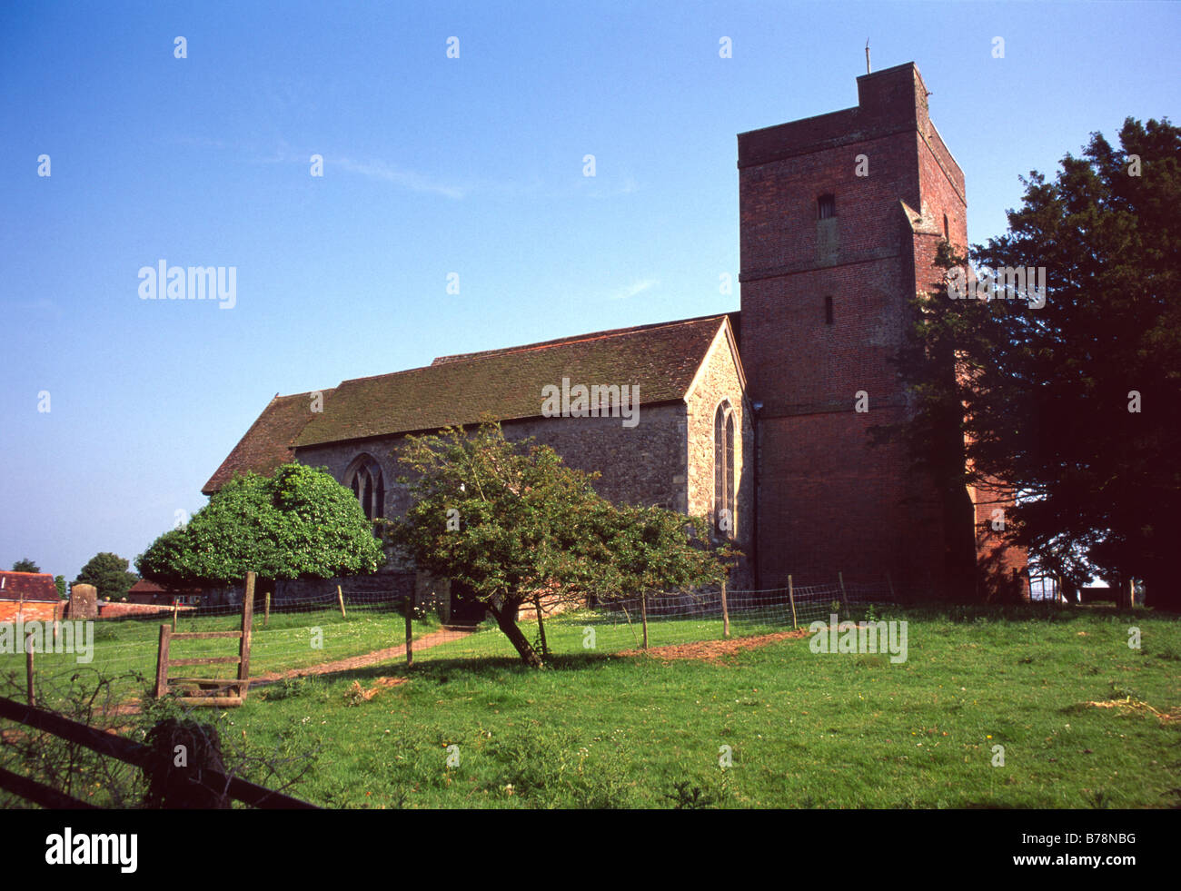 The Thirteen Century Church of St Matthew Warehorne Kent Stock Photo ...