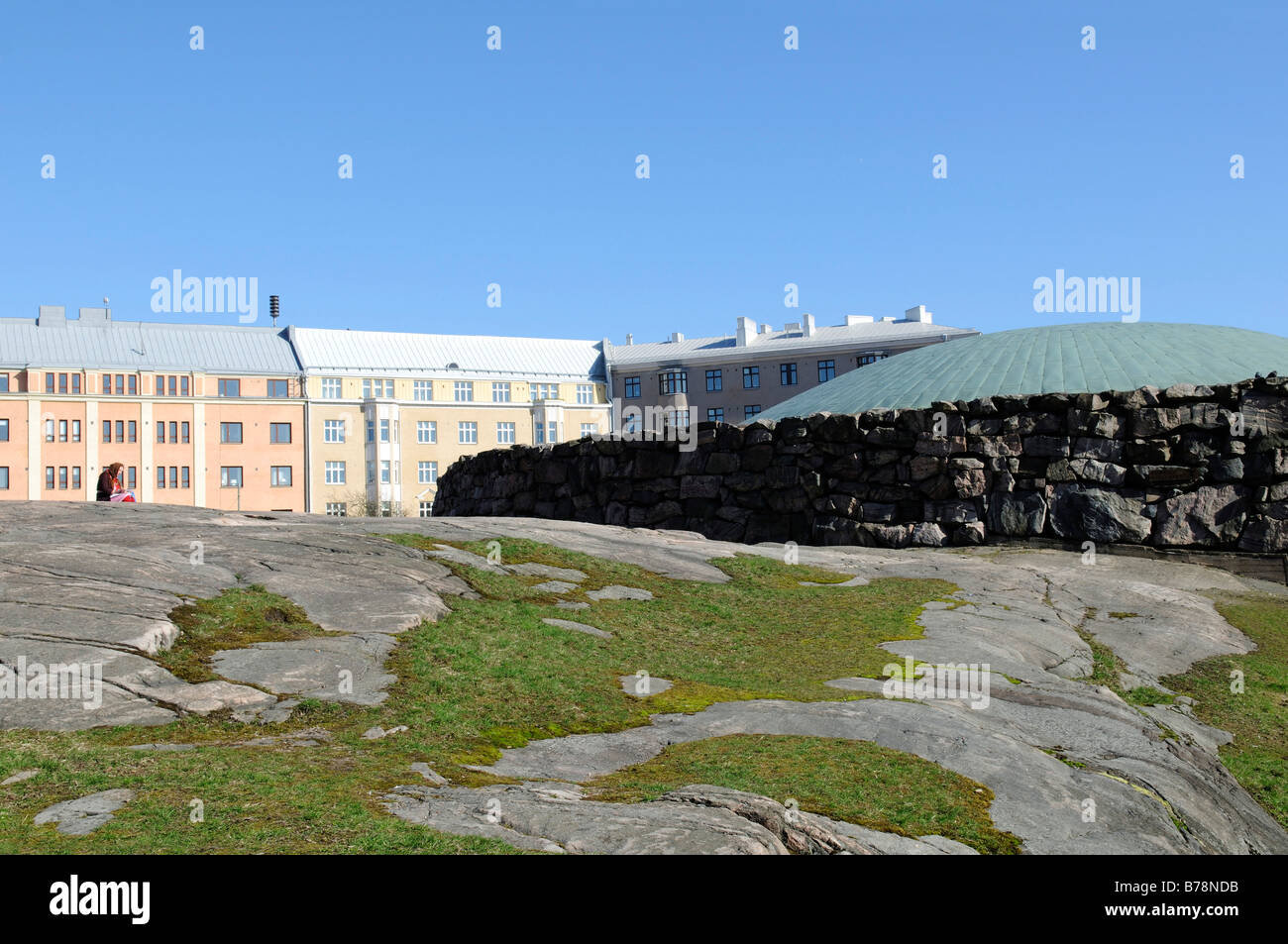 Roof of the Temppeliaukio Church, stone-hewn church, Helsinki, Finland ...