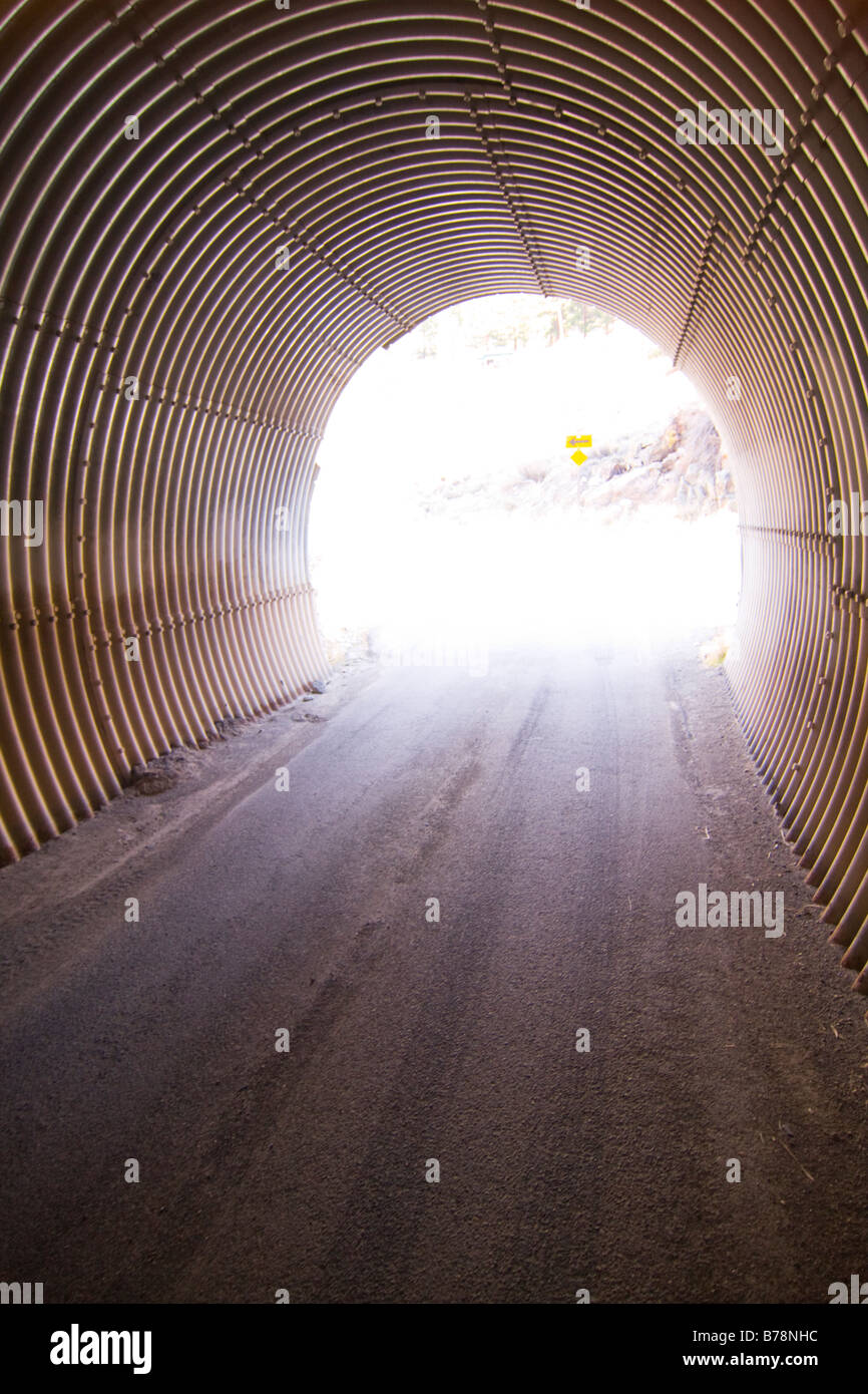 A man running through a tunnel in Reno in Nevada Stock Photo - Alamy
