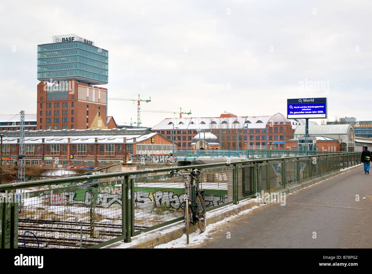 Berlins basf tower in winter Stock Photo - Alamy