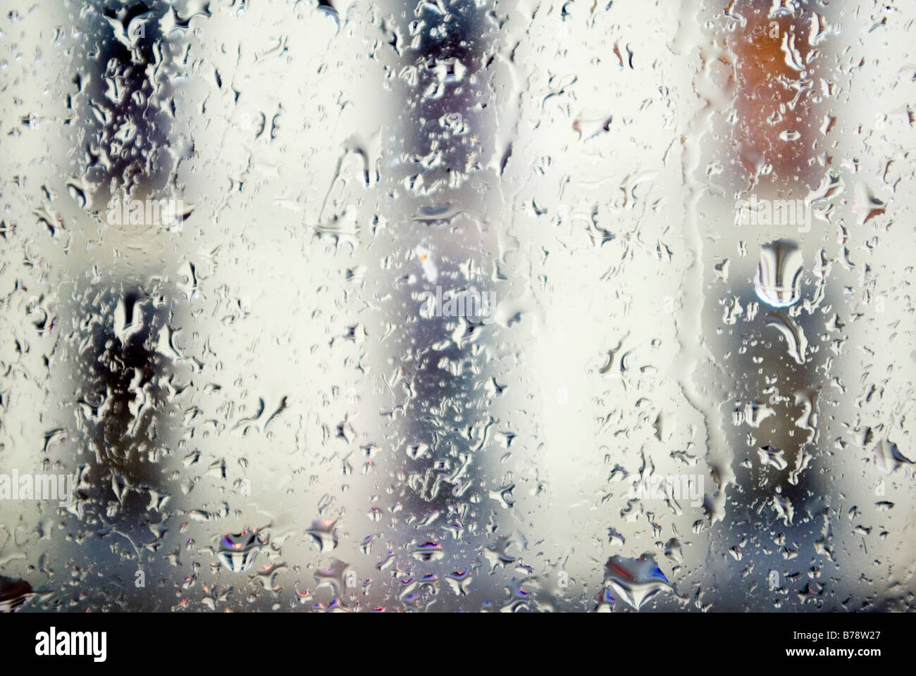 Raindrops on window, close-up Stock Photo - Alamy