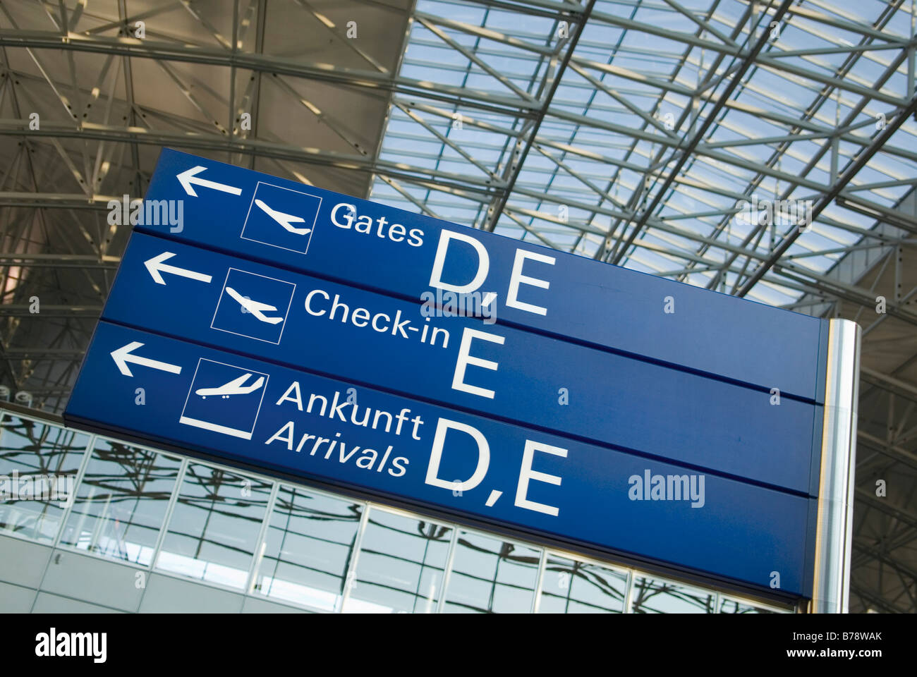 Sign, Decal information, low angle, view Stock Photo - Alamy
