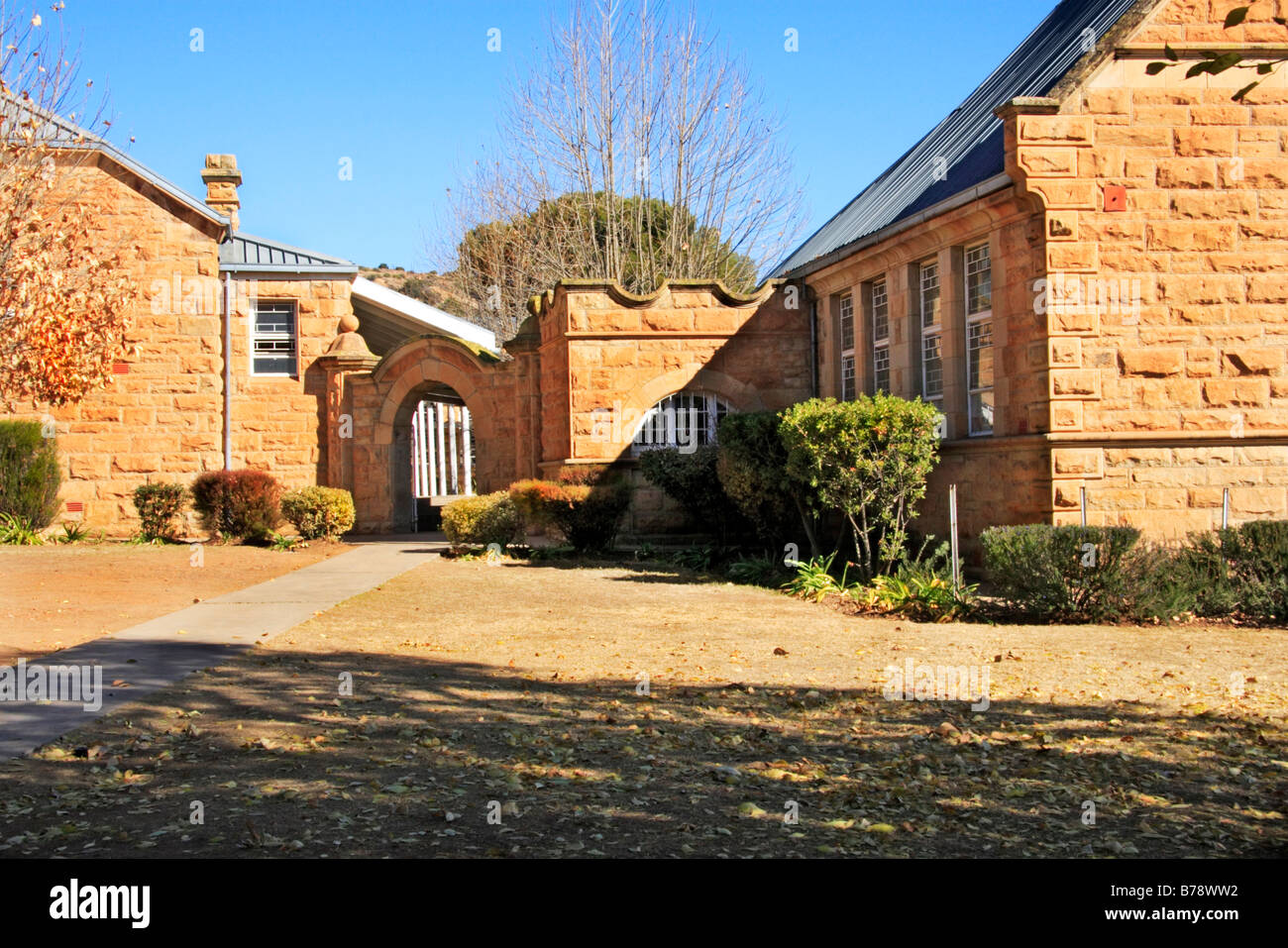 Sandstone School in Ladybrand Stock Photo - Alamy