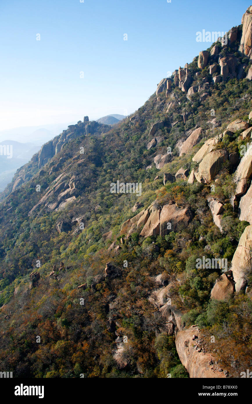 Aerial view a granite koppies Crocodile River gorge Stock Photo - Alamy