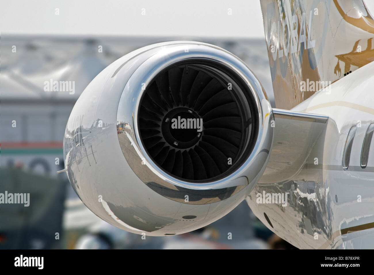 Jet engine, steel engine of a passenger aircraft Stock Photo - Alamy