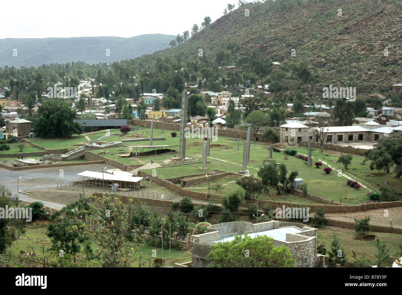 Stelae field at Axum Stock Photo - Alamy