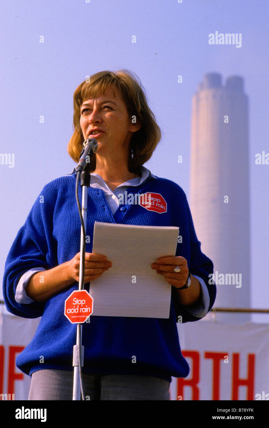 FRIENDS OF EARTH DEMO AT DIDCOT POWER STATION 1985 Beate Weber German ...