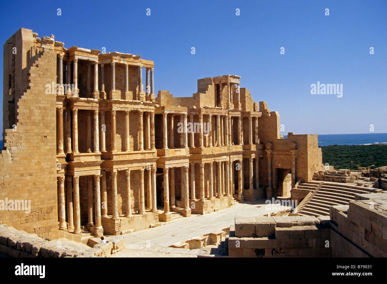 Roman ruins at Sabratha Stock Photo - Alamy