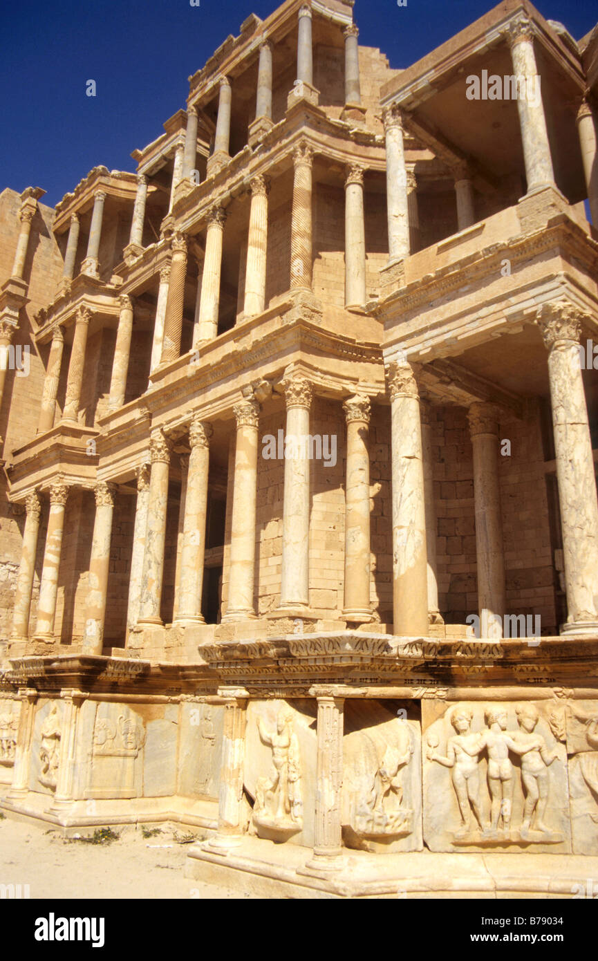 Roman ruins at Sabratha Stock Photo - Alamy