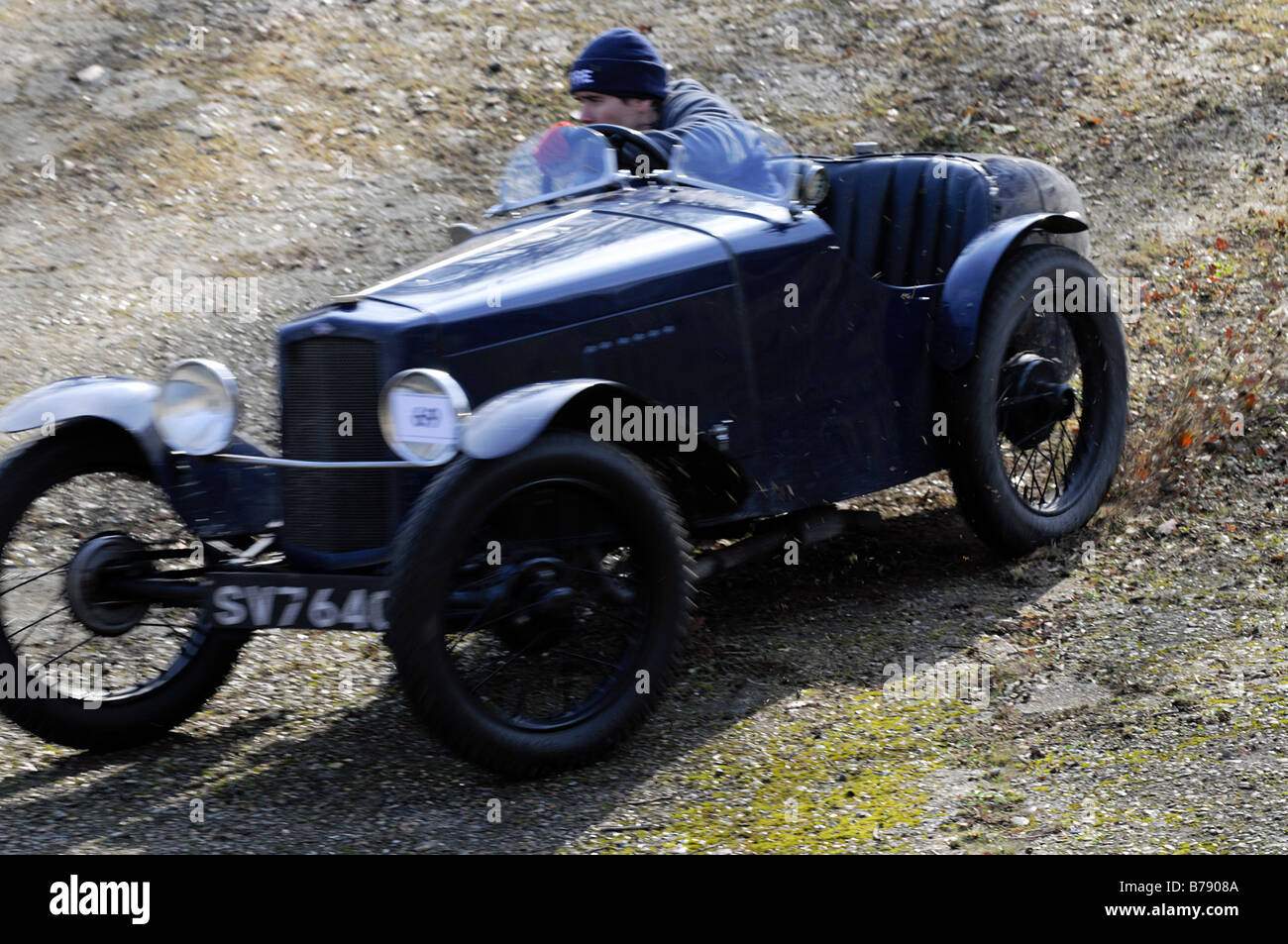 1930 Austin Riley Sports 1089cc VSCC New Year driving tests Brooklands ...