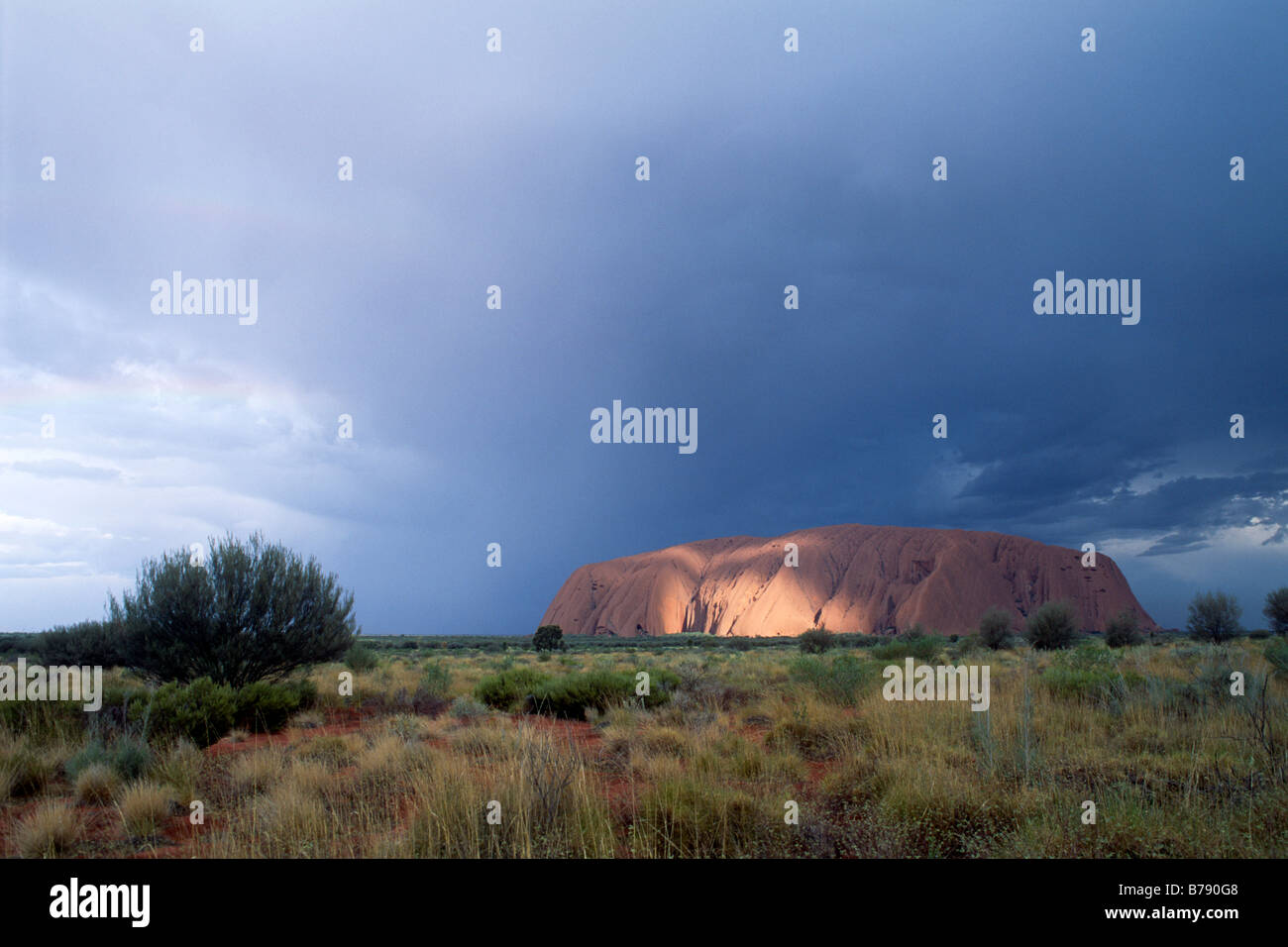 Thunderstorm above Ayers Rock, Uluru National Park, Northern Territory ...