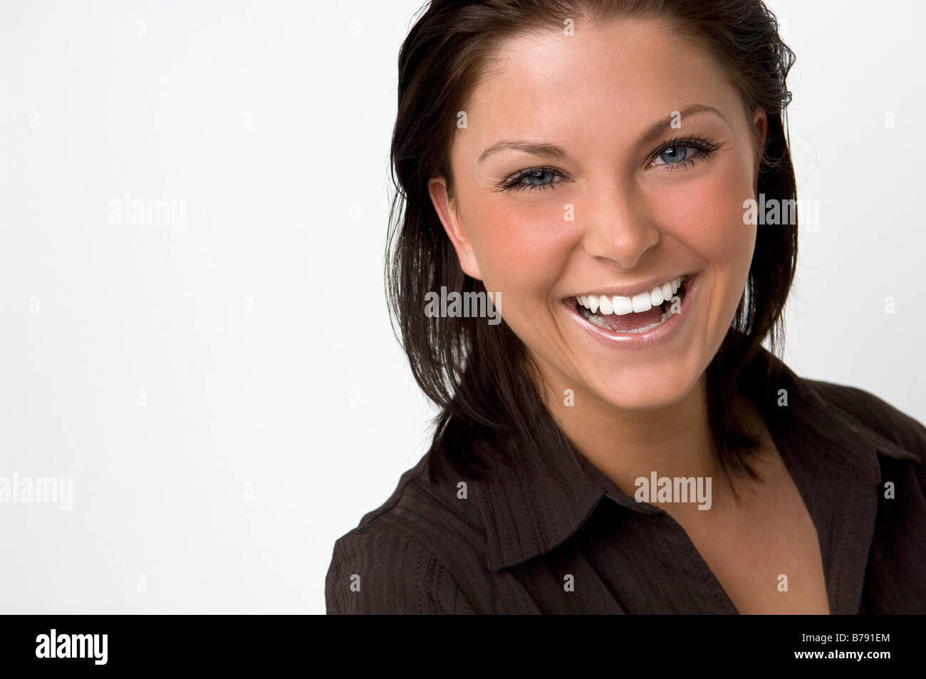 Young woman, laughing, portrait Stock Photo - Alamy