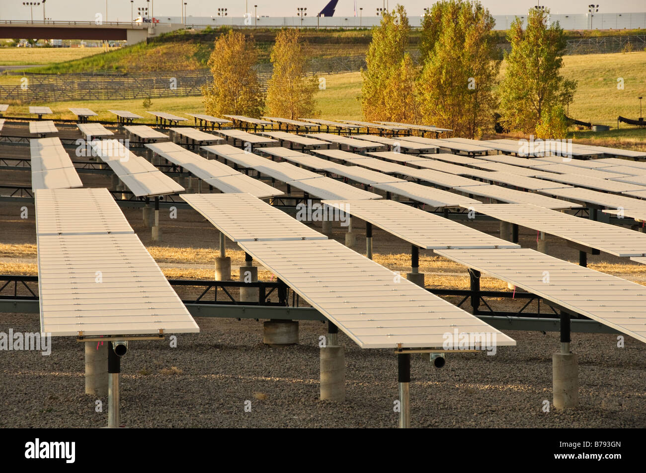 Solar panels at denver airport hi-res stock photography and images - Alamy