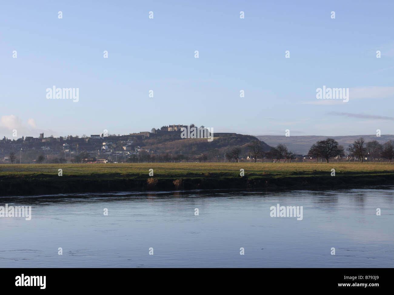 Stirling Castle and River Forth Stirling Scotland January 2009 Stock ...