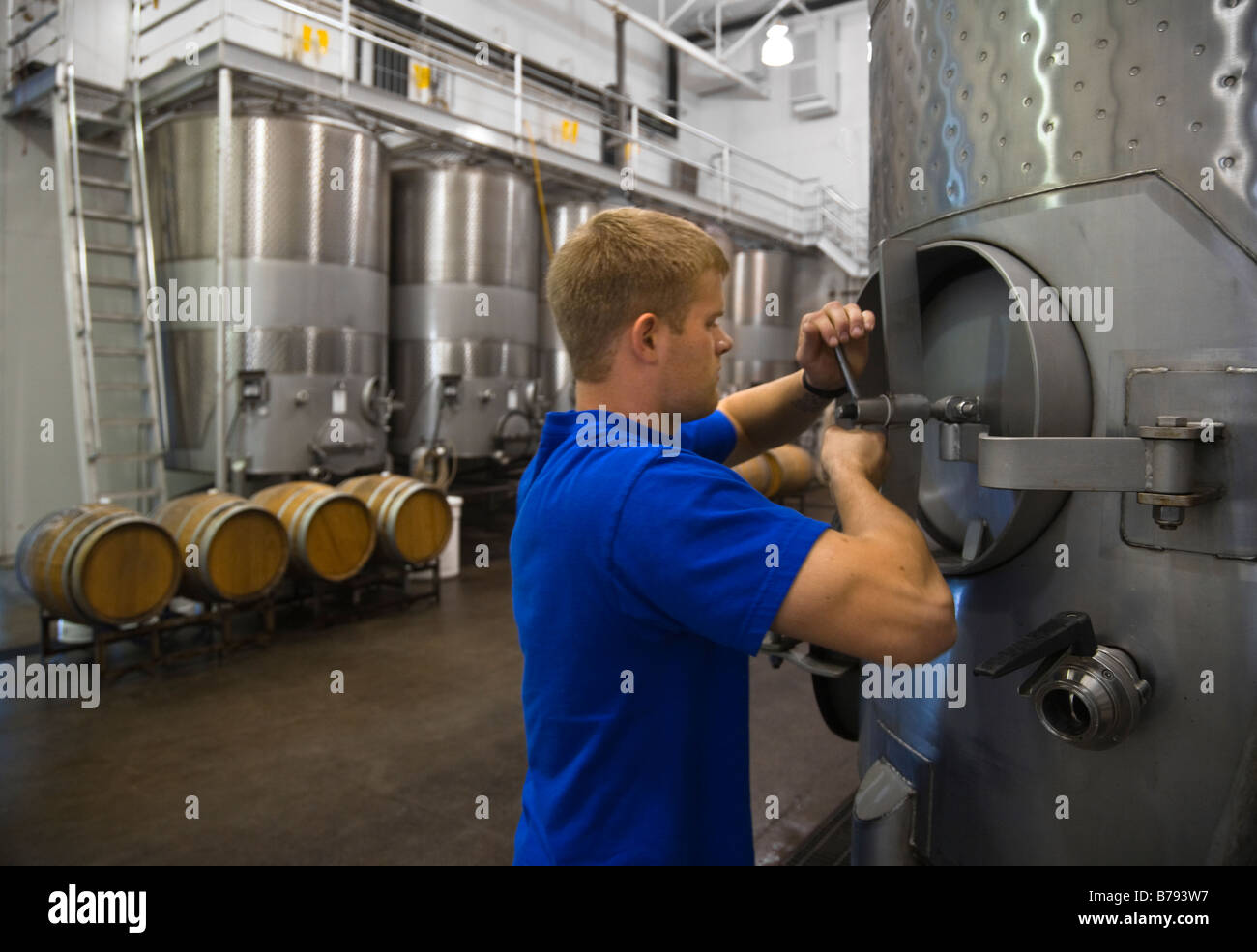 Stainless steel vats barrels hi-res stock photography and images - Alamy