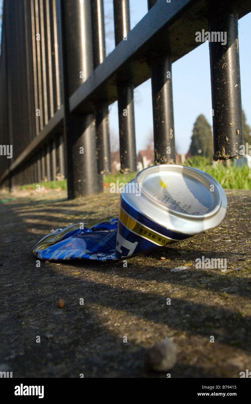 Discard Beer Can Stock Photo - Alamy