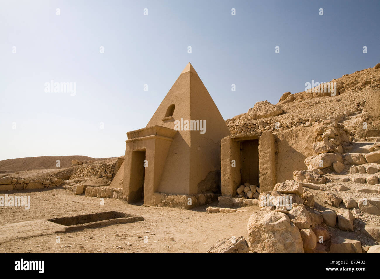 Pyramid tomb at Deir el Medina: The Workers' Village on the West Bank ...