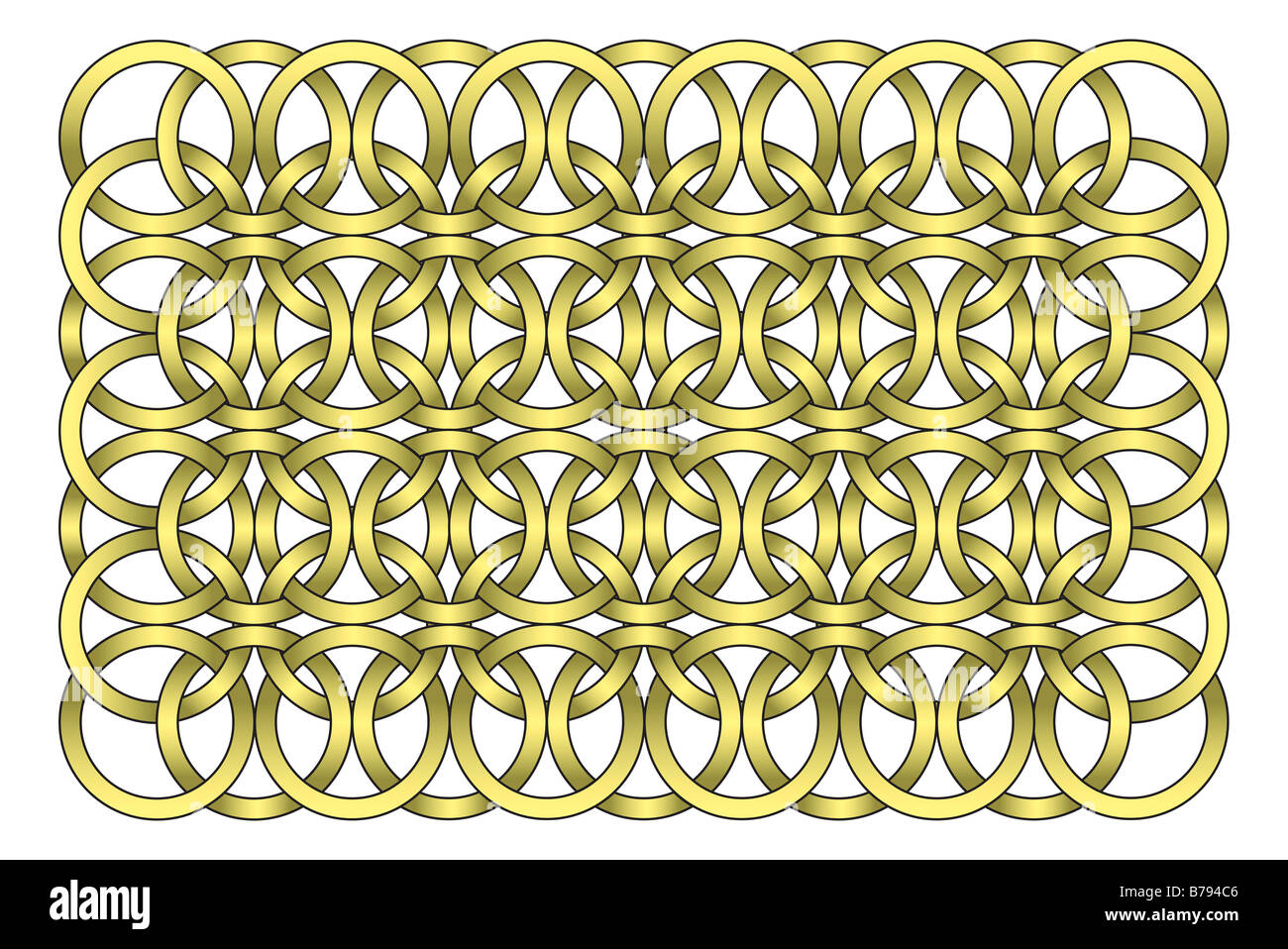 Decorative golden chain link illustration isolated on white Stock Photo ...