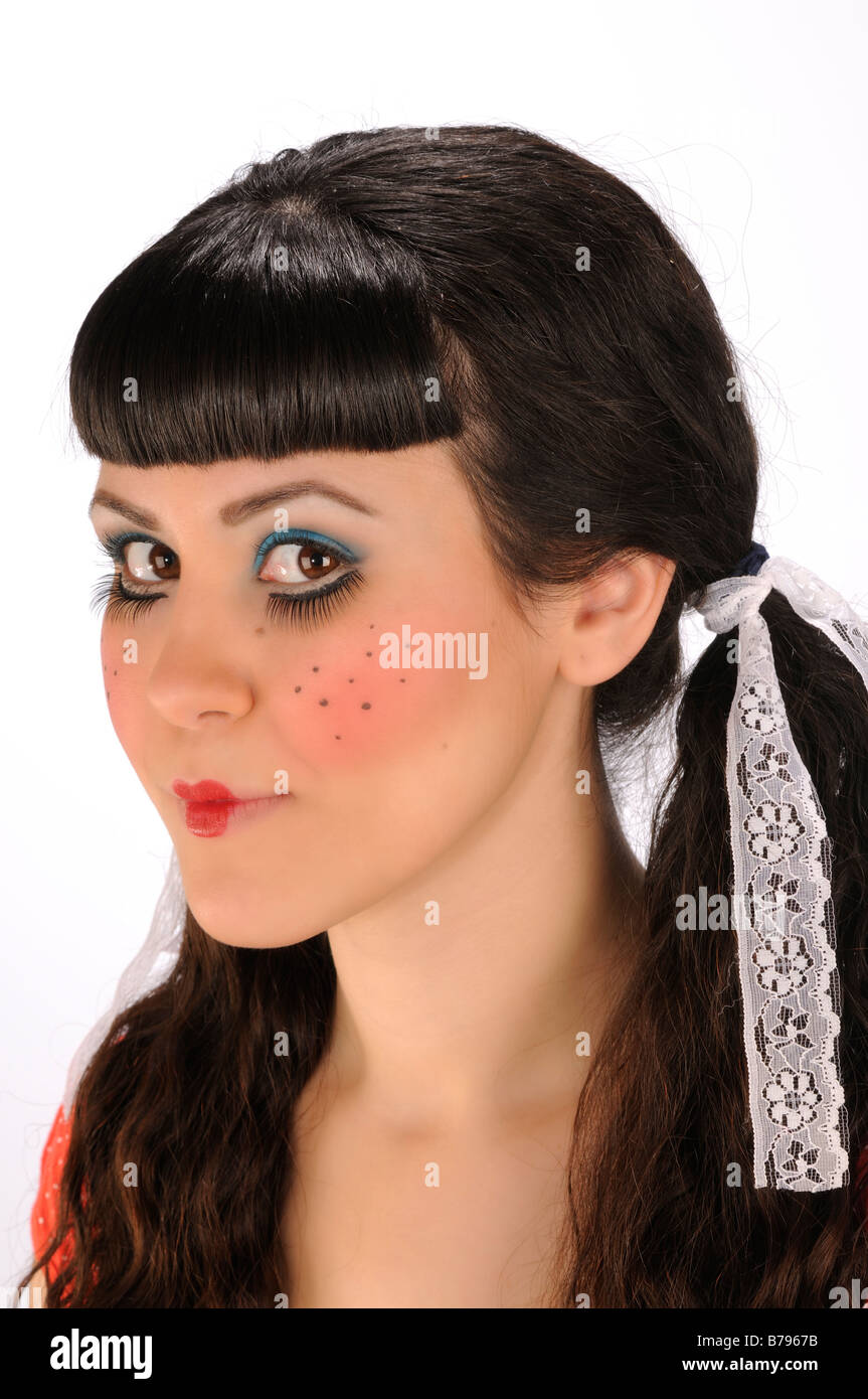 Woman as a fake doll hi-res stock photography and images - Alamy