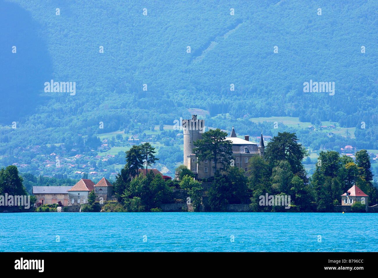 Chateau Duingt from Lac d'Annecy, Haute Savoie, France Stock Photo - Alamy