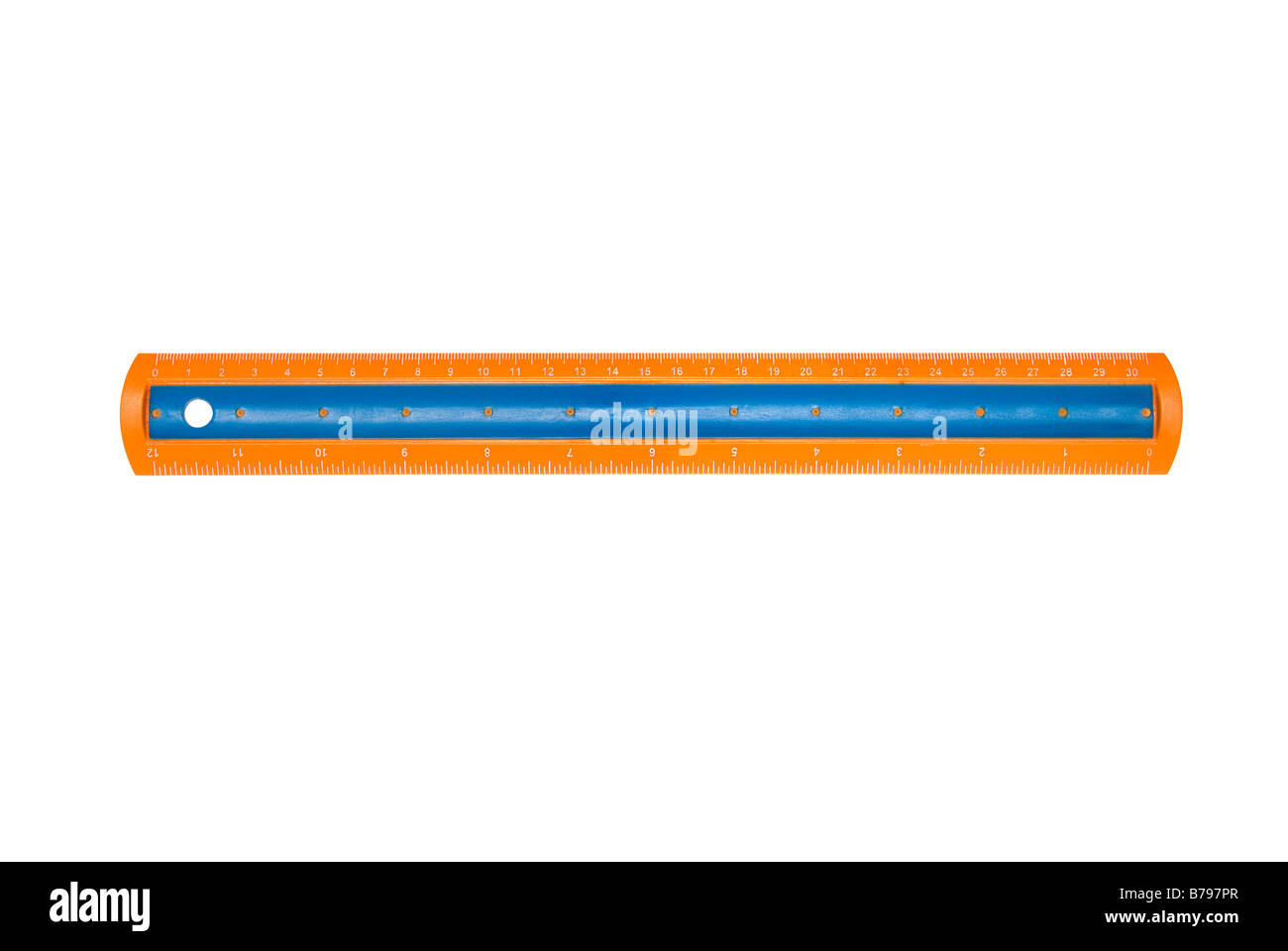 An brand new plastic ruler isolated on white. Very clean and crisp ...