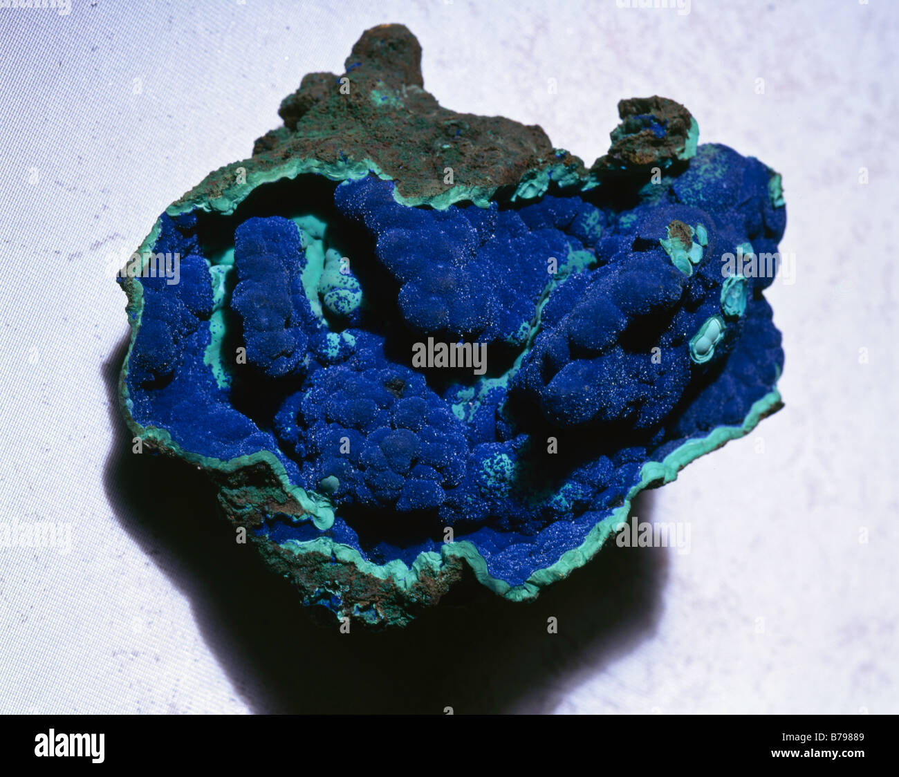 Azurite specimen, Mining Museum, Bisbee, Arizona Stock Photo - Alamy